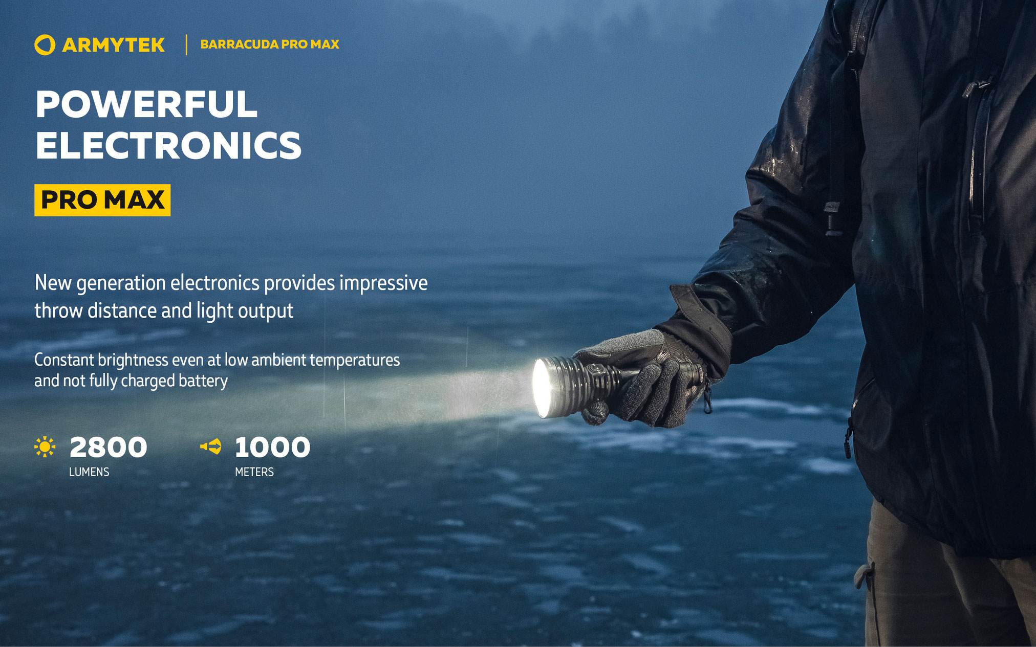 Armytek Barracuda Pro Max Rechargeable Searchlight -2800 Lumens White ...