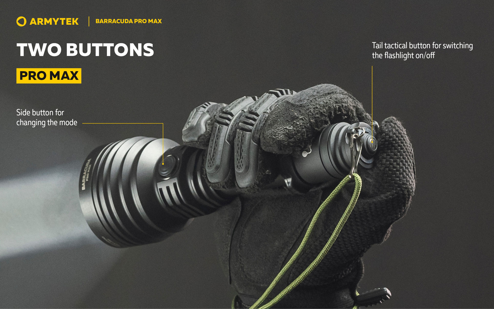 Armytek Barracuda Pro Max Rechargeable Searchlight -2800 Lumens White ...